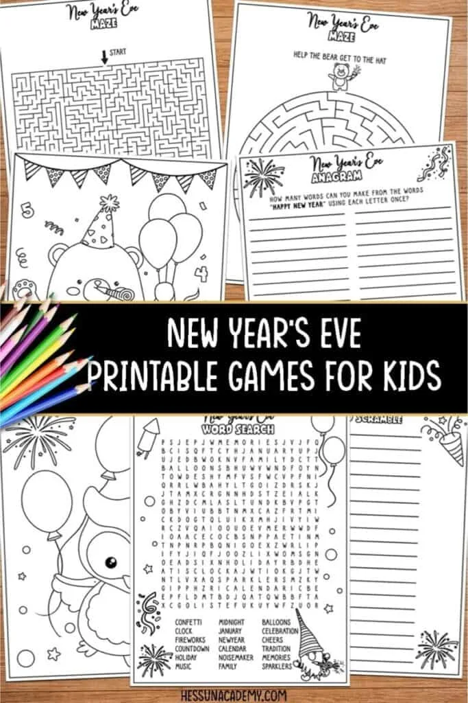 Printable New Years Games and Activities