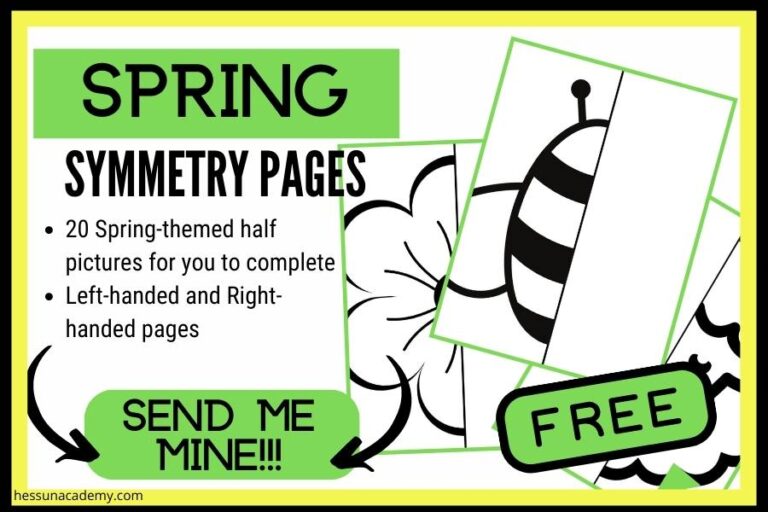 Free Printable Spring Symmetry Worksheets - Hess UnAcademy