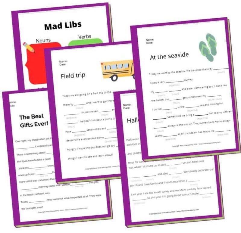 Fill in the Blank Copywork Pages - Hess UnAcademy