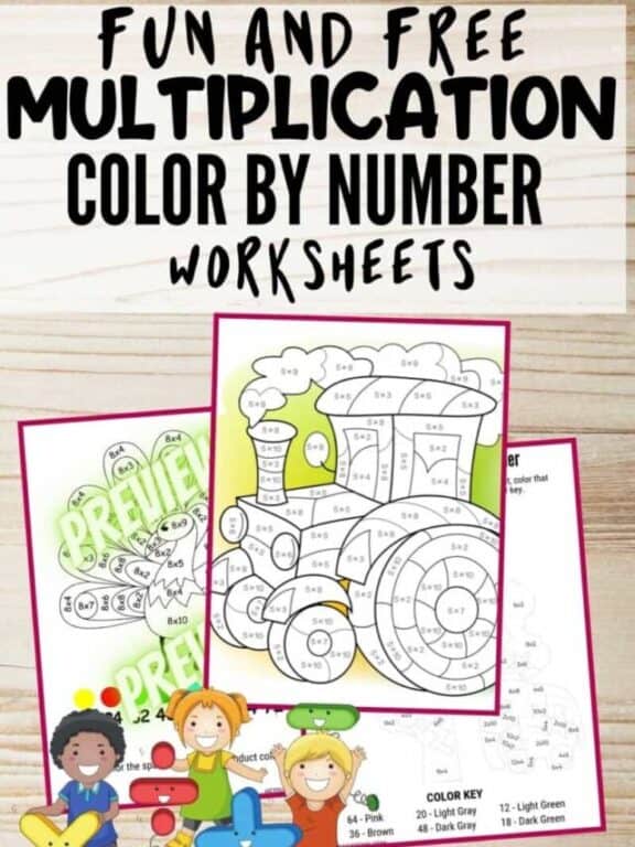 Free Multiplication Coloring Worksheets & Printables - Hess UnAcademy