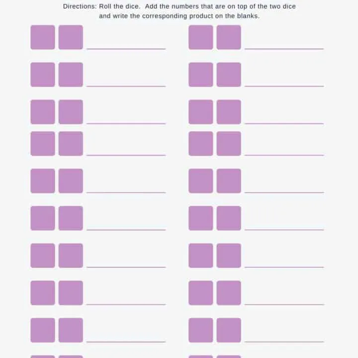 Free Addition Worksheet Printables