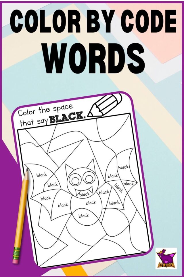 Color By Code Words Worksheets | Colors - Hess UnAcademy