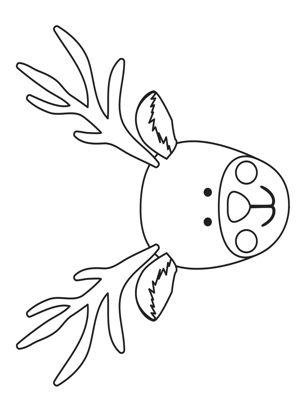 Christmas Coloring Page Reindeer Face - Hess UnAcademy