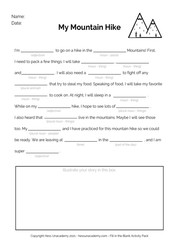 Affordable Fill In The Blank Copywork for Homeschooling | Hess UnAcademy