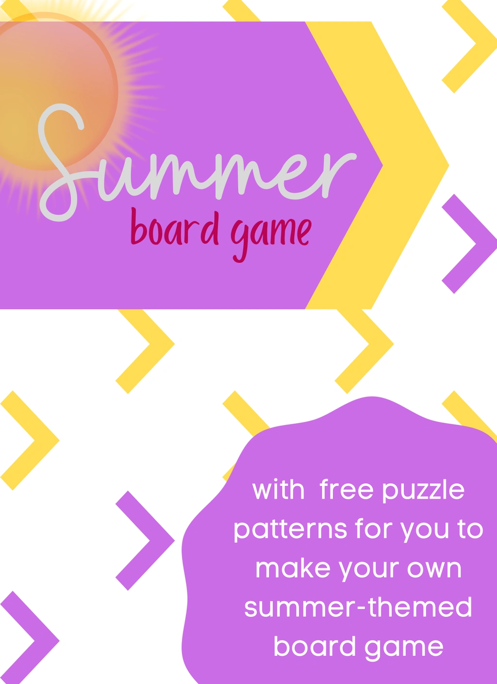 Free Printable Summer Board Games for Kids - Hess UnAcademy
